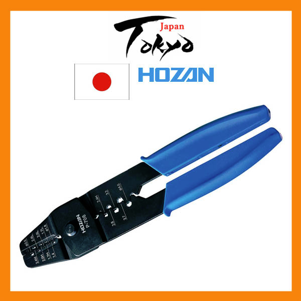 HOZAN Made in Japan P-706 Crimping Tool (For Open Barrel Terminals ...