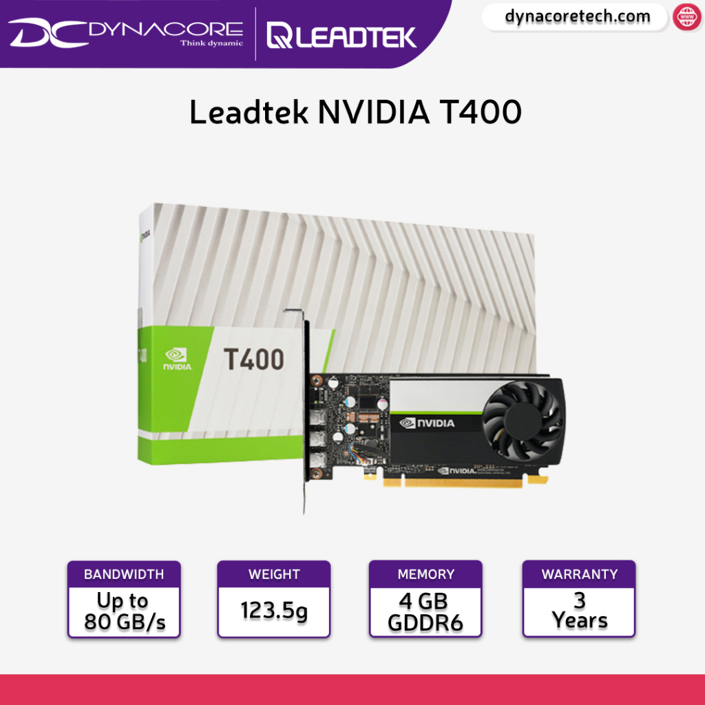 Leadtek NVIDIA T400 4GB GDDR6 Professional WorkStation Graphics Card ...