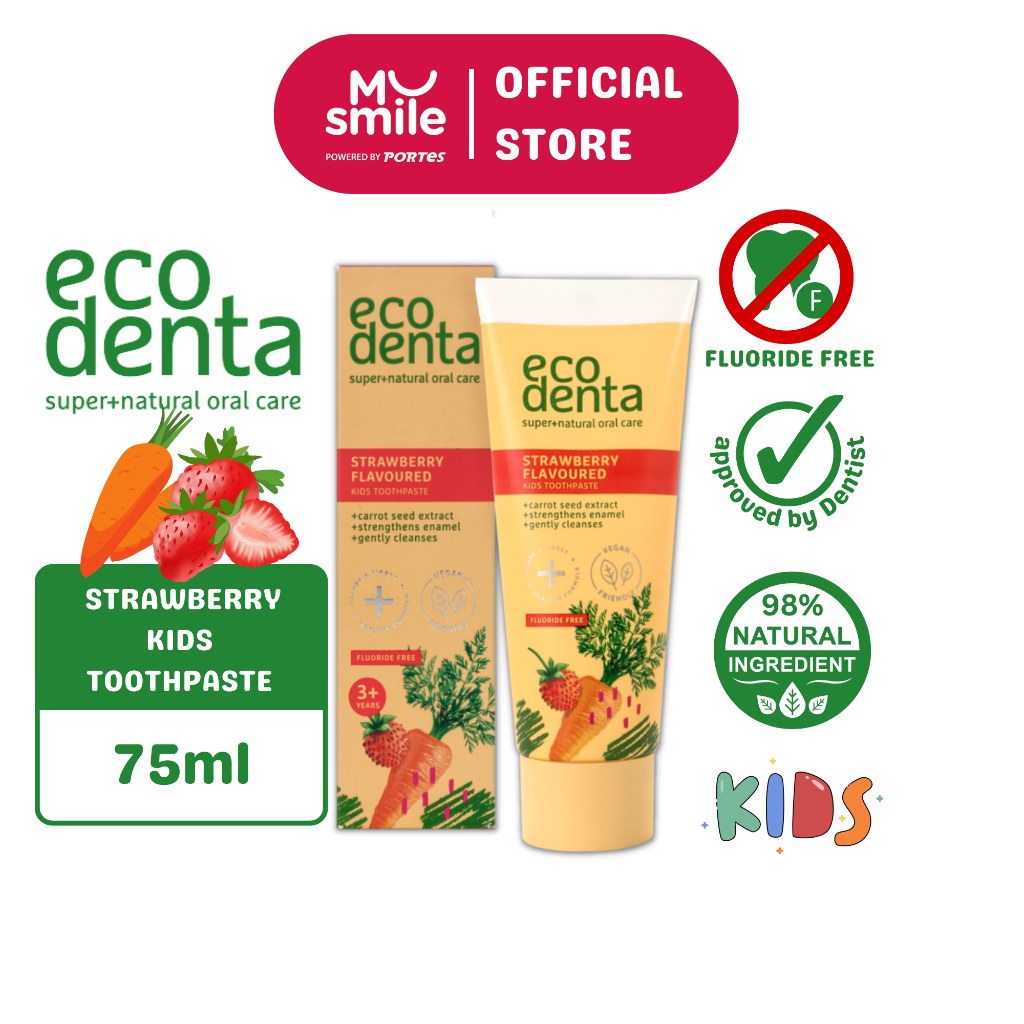 [ECODENTA][For Kids] Wild Strawberry Flavoured Toothpaste 75ml | Shopee ...