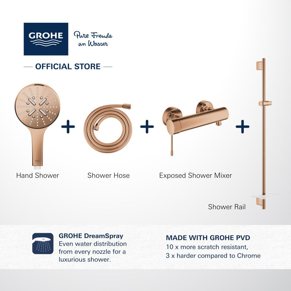 [Exposed Colour Shower Bundle] Luxurious Colour Shower Set (Shower Rail ...