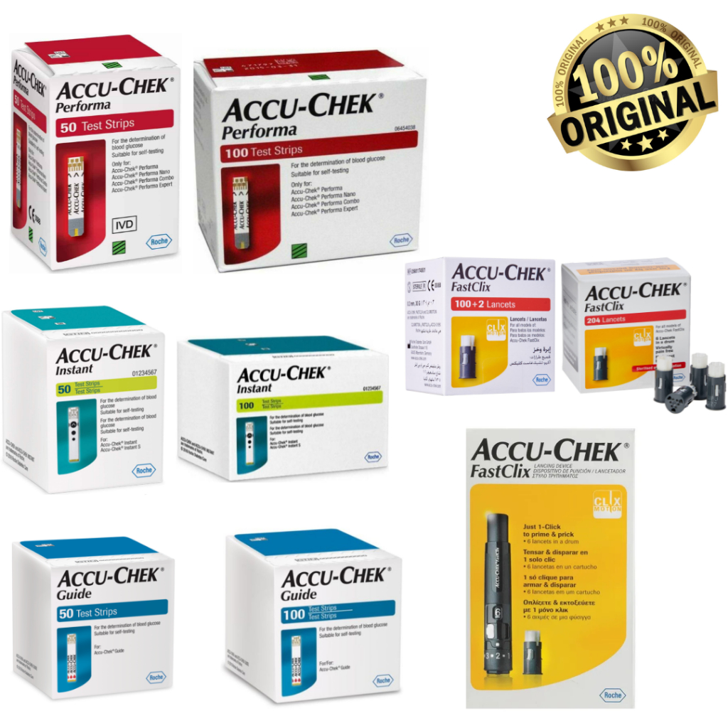 Accu Chek Guide | Instant | Performa | Fastclix | Glucose | Lancet ...
