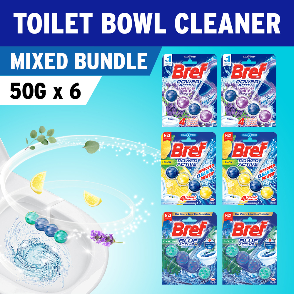[Mixed Bundle] 6 x Bref Power Active Automatic Toilet Bowl Cleaner - 2 ...