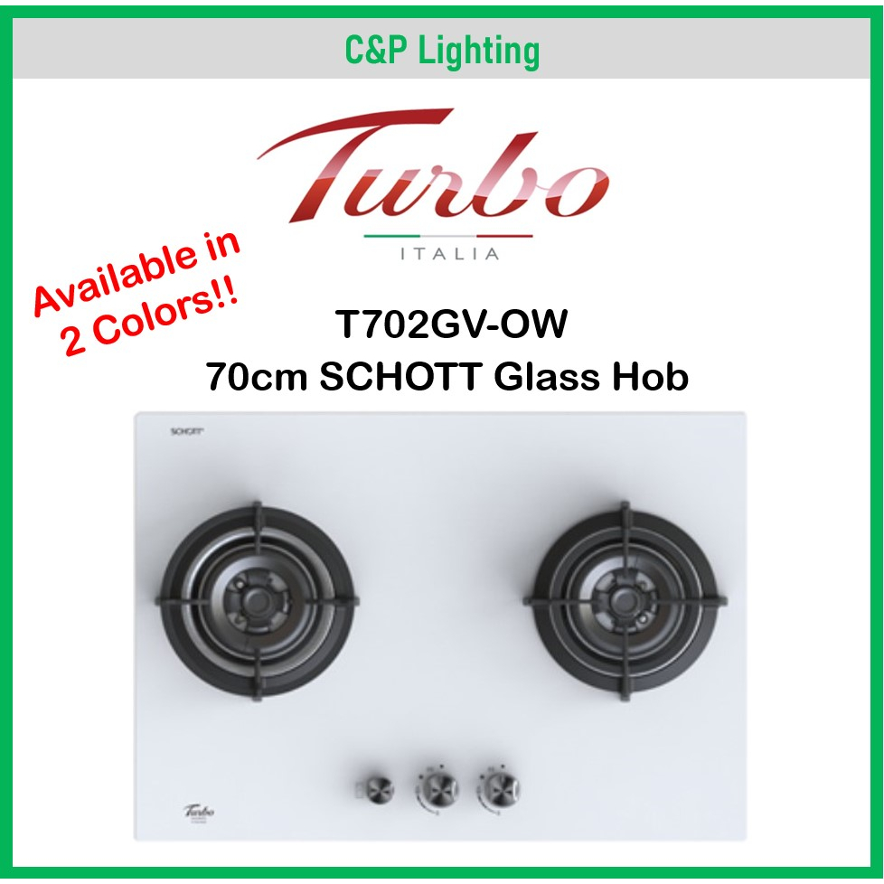 Turbo Incanto 70cm 2 Burner Tempered Glass Cooker Hob Gas Stove T702GV | Shopee Singapore