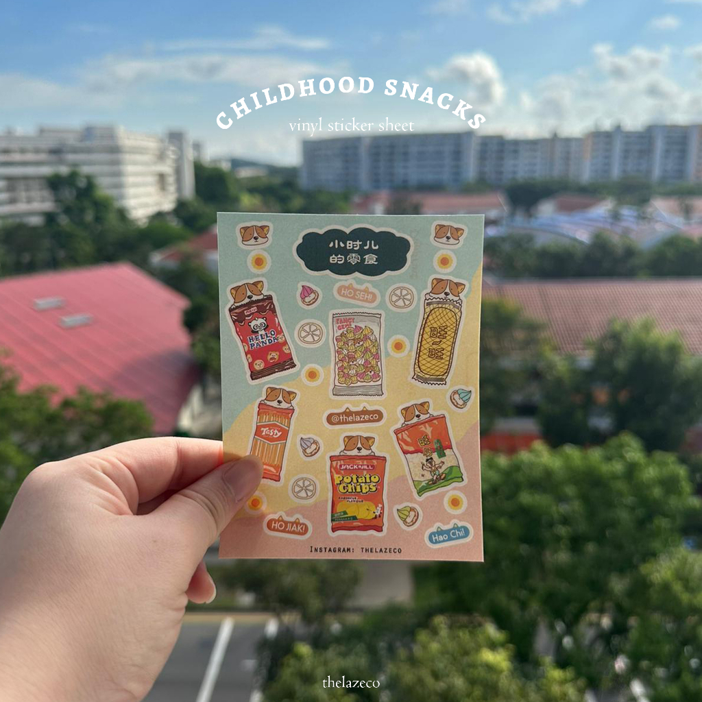 Our Childhood Snacks Sticker Sheet | Shopee Singapore