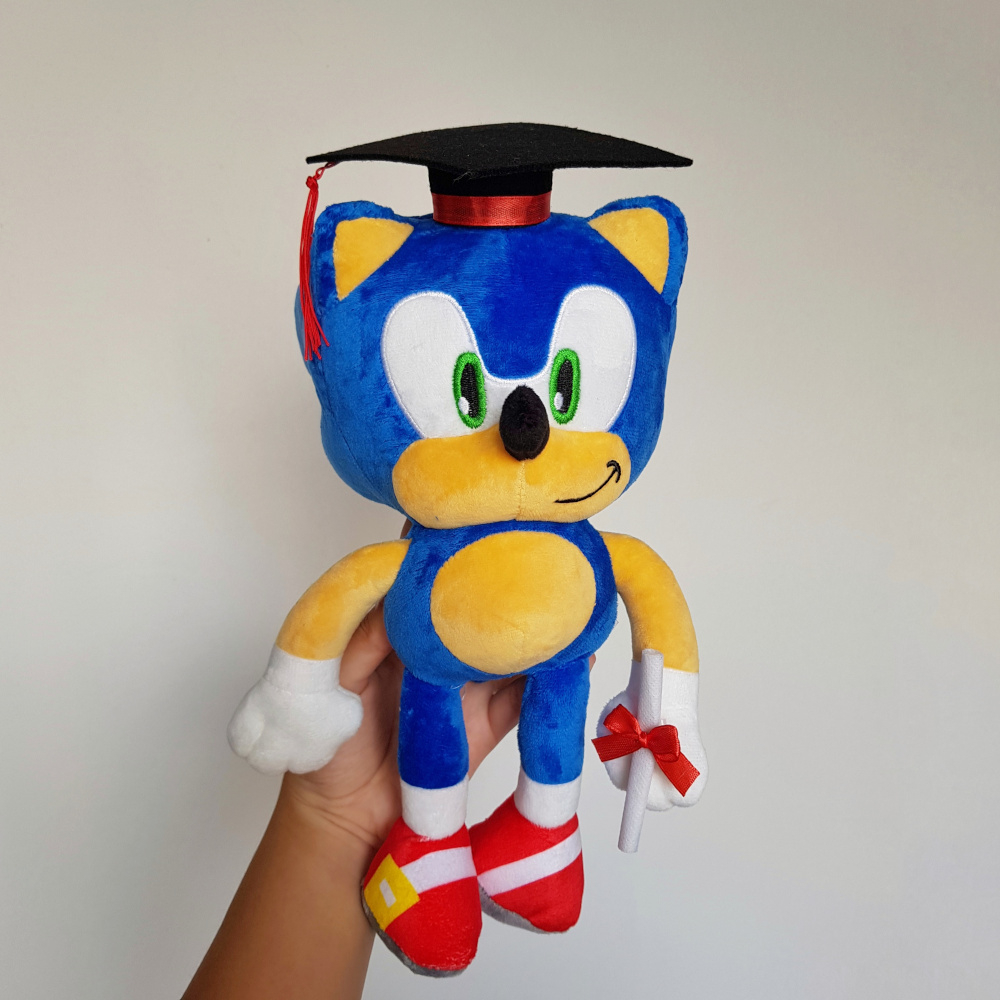 [SG SELLER] 30cm Sonic the Hedgehog (Supersonic) Graduation Plush ...