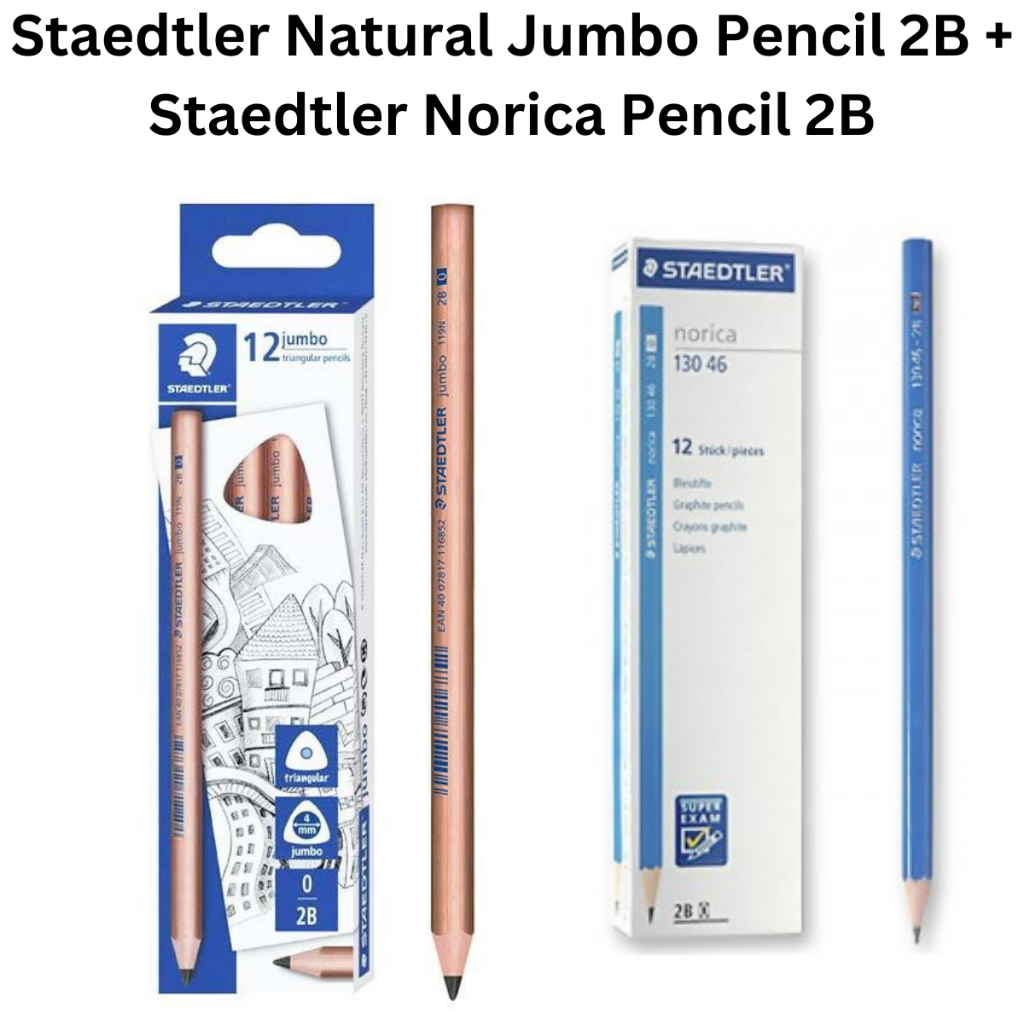 Staedtler Natural Jumbo Pencil 2B (119n 2B) + Staedtler Norica Pencil ...