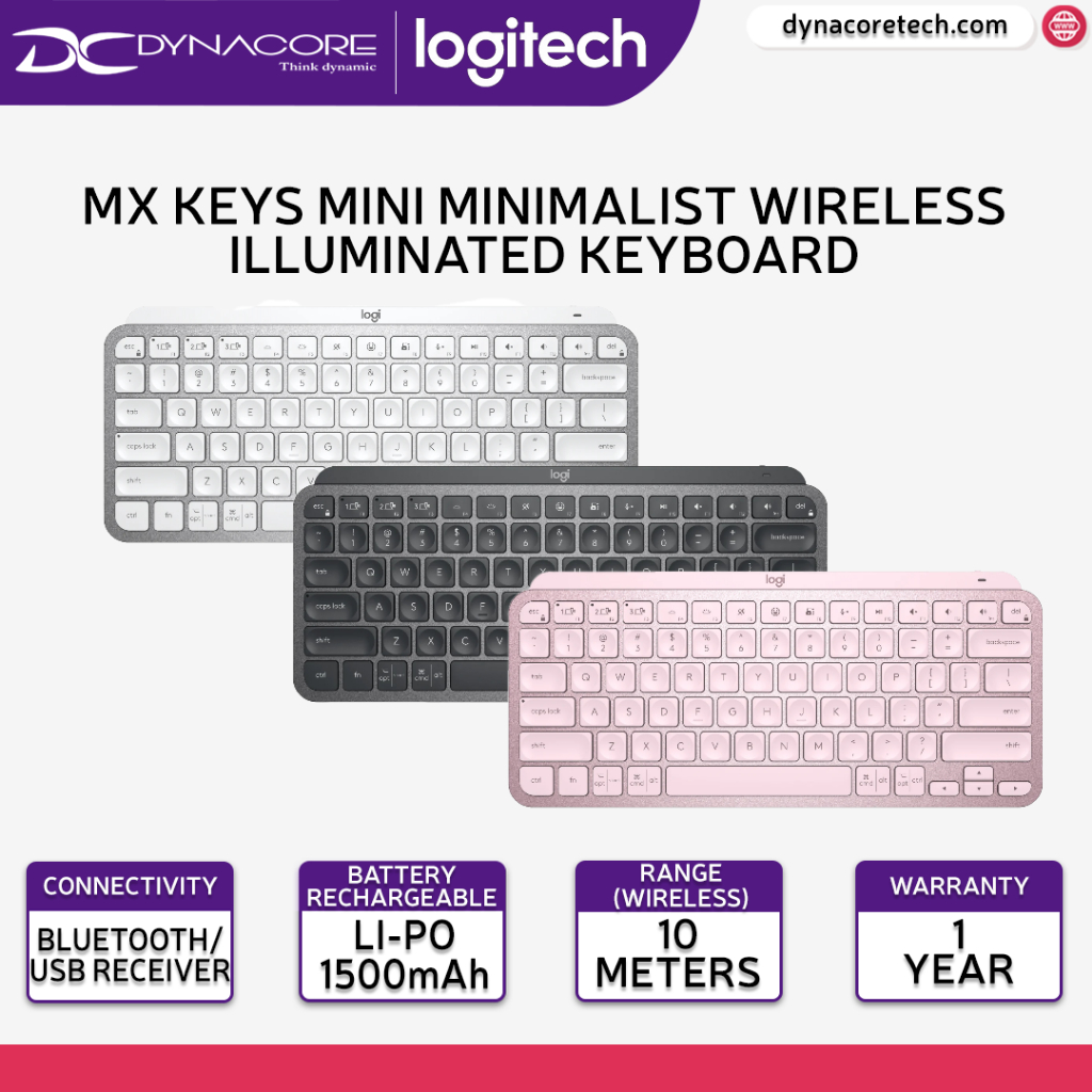 【LOCAL STOCK】Logitech MX Keys Mini Minimalist Wireless Keyboard ...