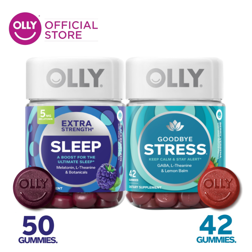 [Bundle of 2] Bye Bye Stress Combo-OLLY Sleep Extra Strength (EXP: 07/ ...