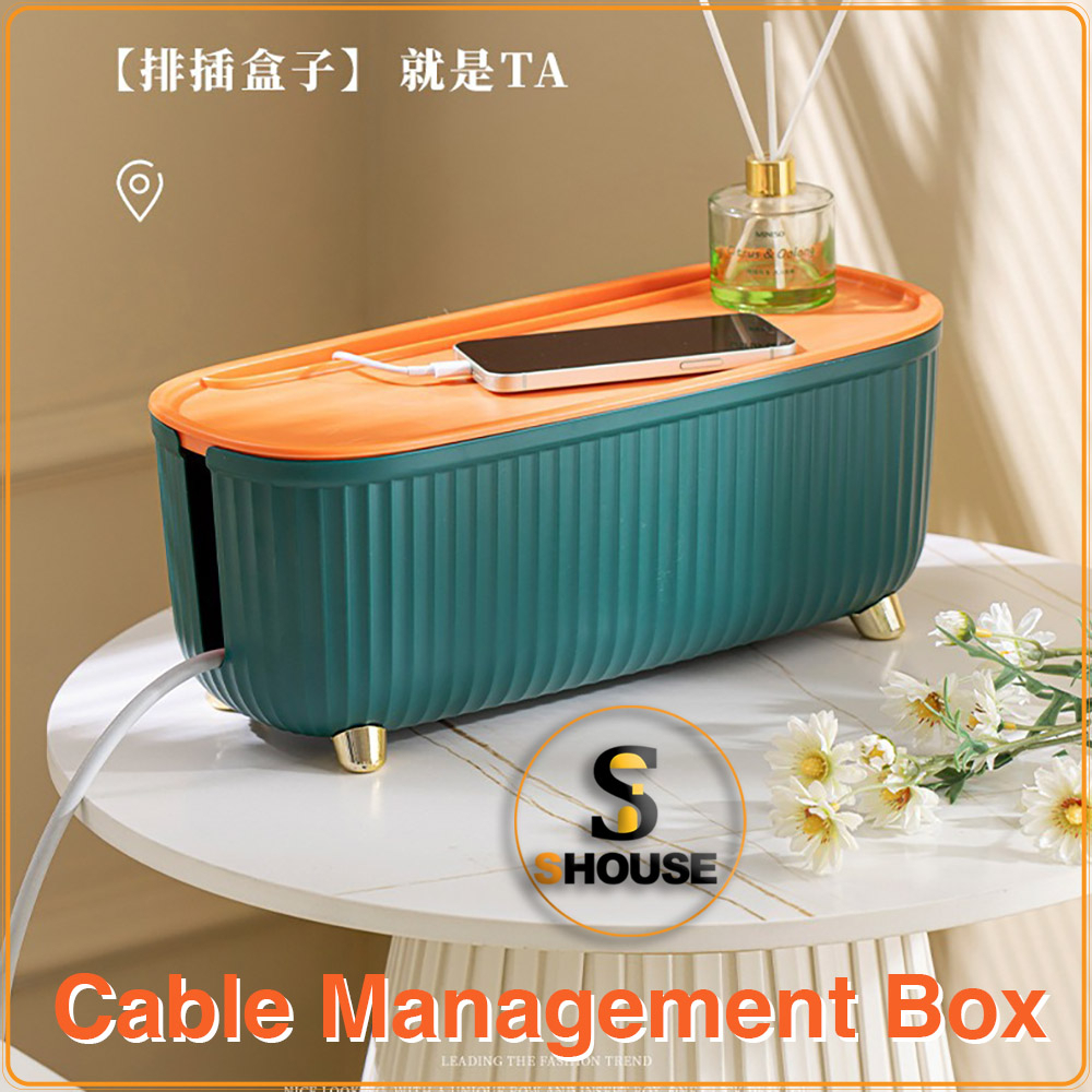 🏘️Cable Management Box, Large Cable Organizer Box for Power Strips ...