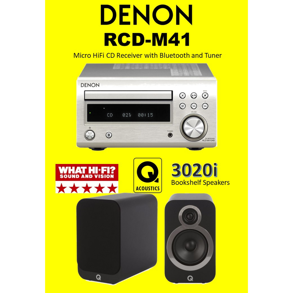 DENON RCD-M41 DAB with Q ACOUSTICS 3020i | Shopee Singapore