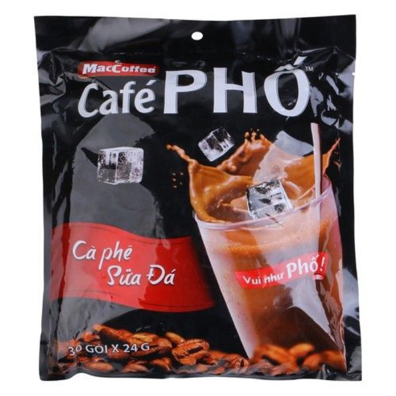 Coffee Phố Sữa đá bịch lớn (Milk Pho Cafe )720g-30pcs-24g | Shopee ...