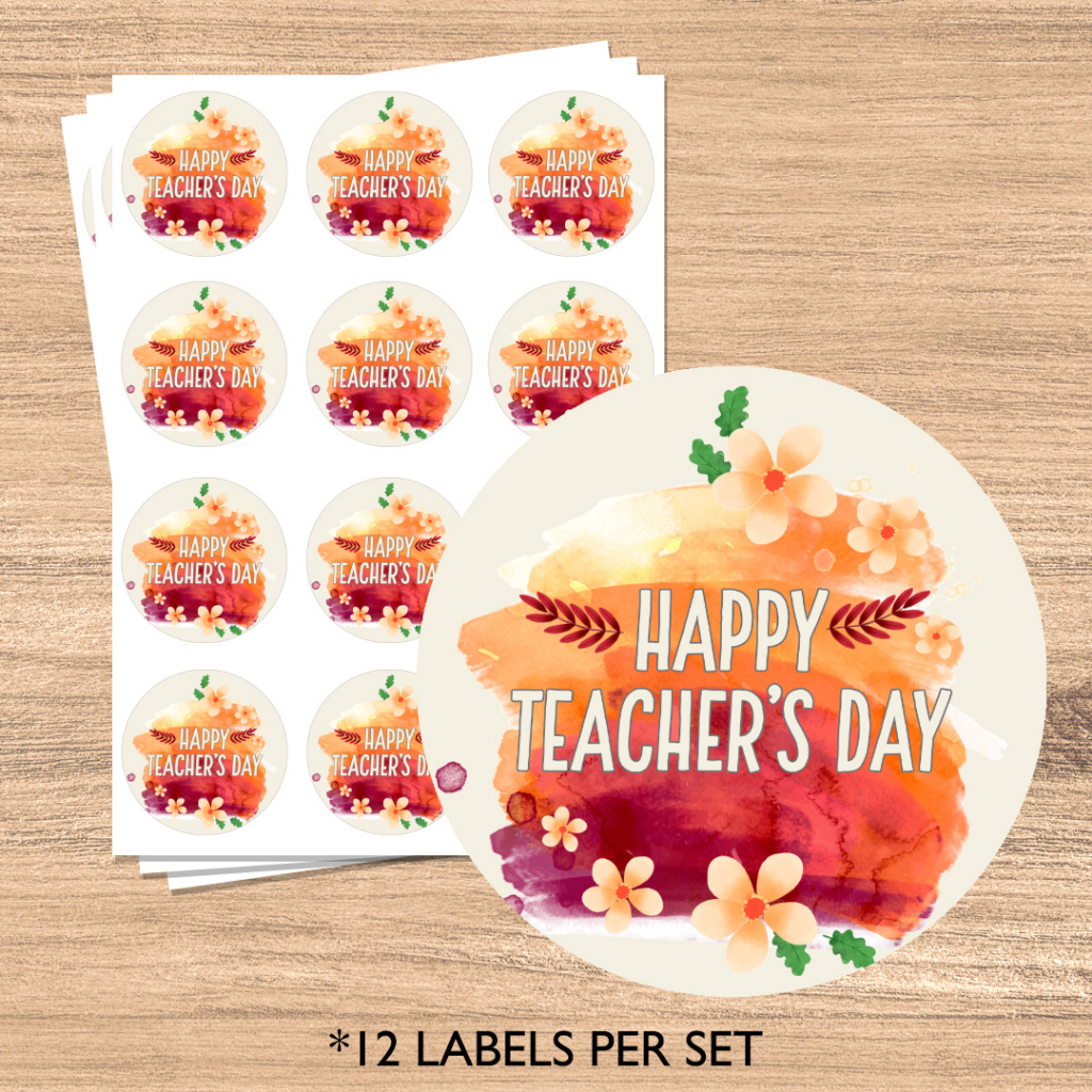 Happy Teachers Day Labels, Stickers Labels, Appreciation Day, Thank You ...
