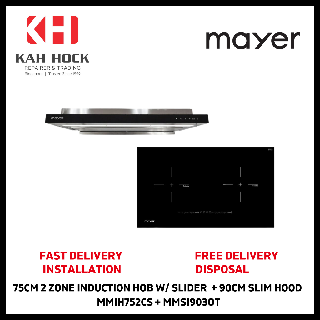 MAYER *FREE 5PC COOKWARE SET* MMIH752CS + MMSI903OT 75CM 2 ZONE ...