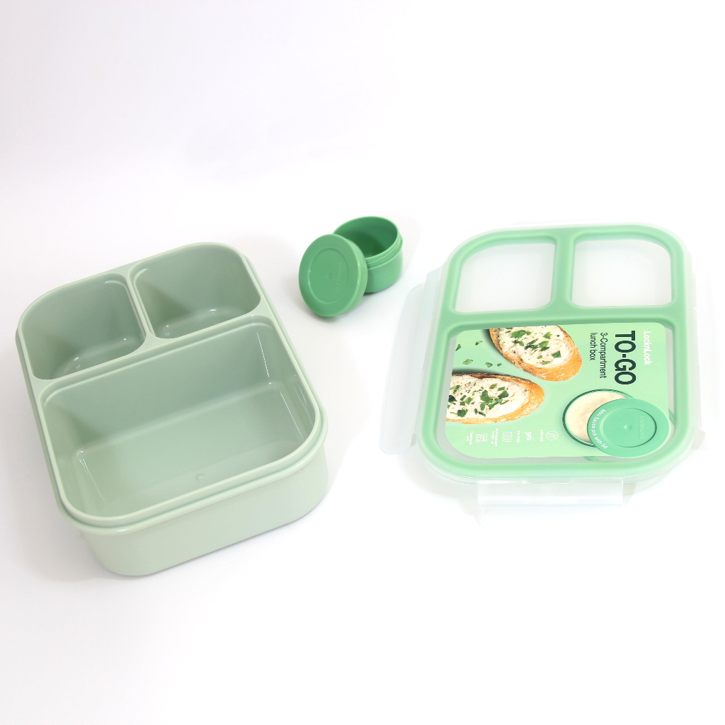 LocknLock TO GO 3 COMPARTMENT LUNCH BOX 980ml, / 1.5L (mint, pink ...