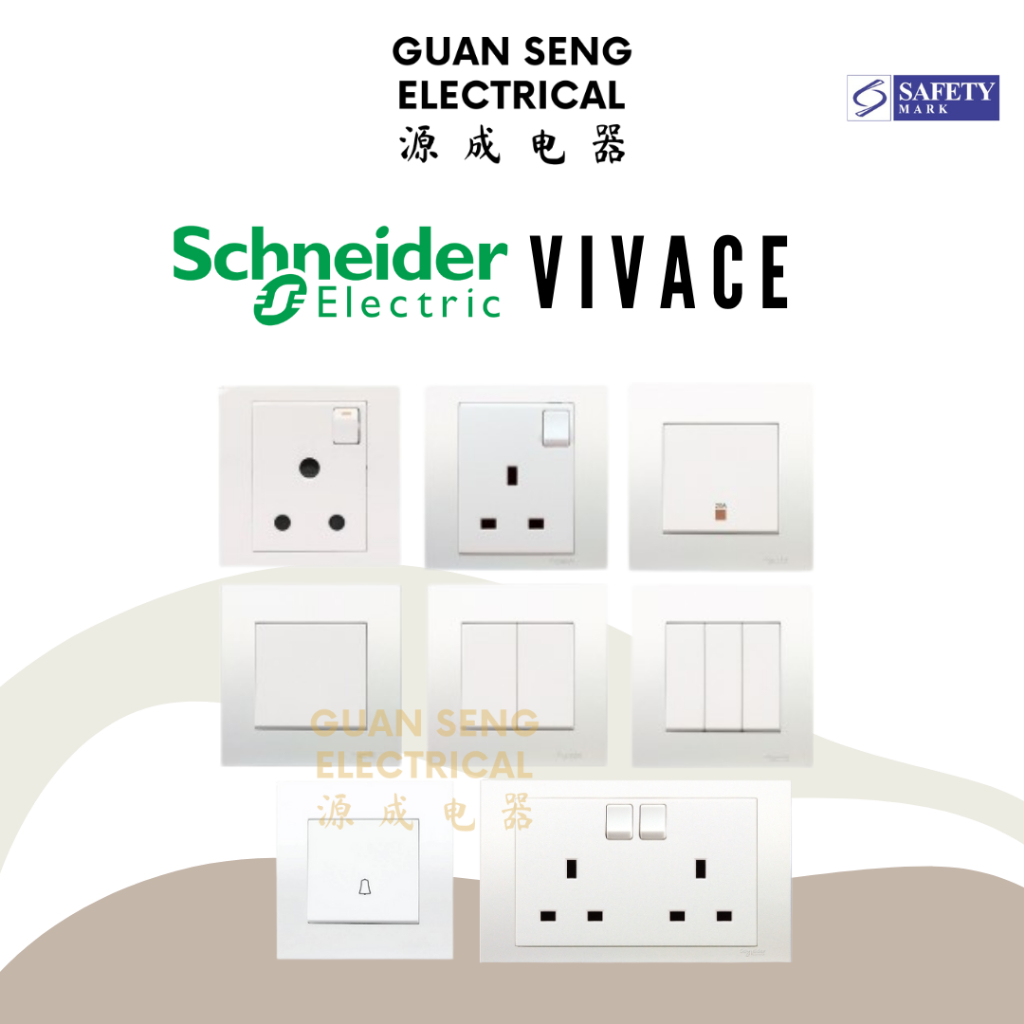 [SG Seller] Schneider Electric Vivace Socket and Switch White | Guan ...