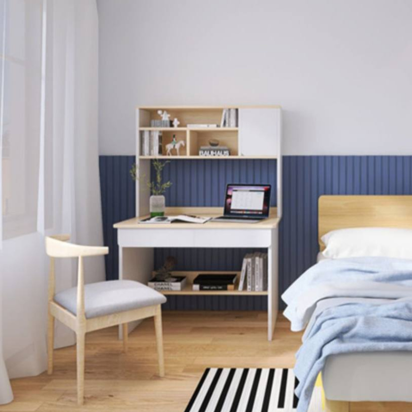 🇸🇬 Scandinavian Study table with shelves Home Furniture Desk Furniture ...