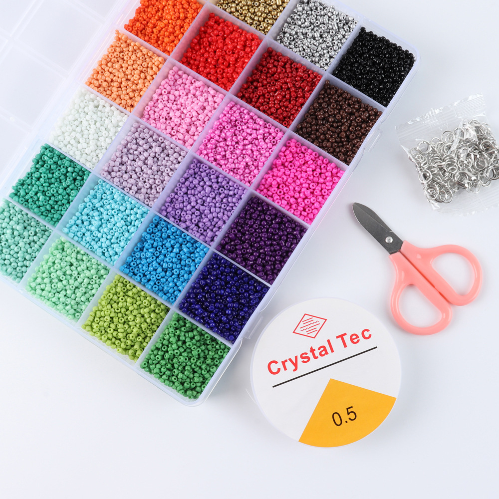 [SG STK Free string & Kit] - 2mm / 3mm Rainbow Color Seed Beads -Beads ...