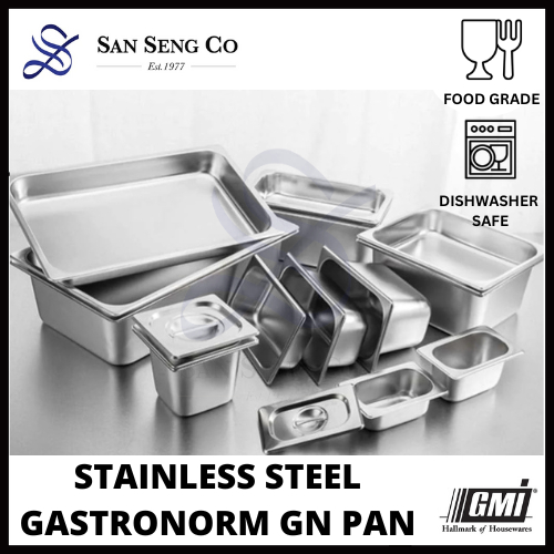 GMI Stainless Steel Gastronorm GN Pan - Heavy Duty | Stackable ...