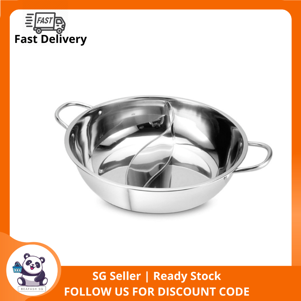 Stainless Steel Double Flavor Pot Large Capacity Soup Hotpot Steamboat ...