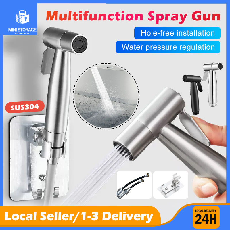 【SG stock】Handheld Stainless Steel Spray Set Toilet Bidet Sprayer ...