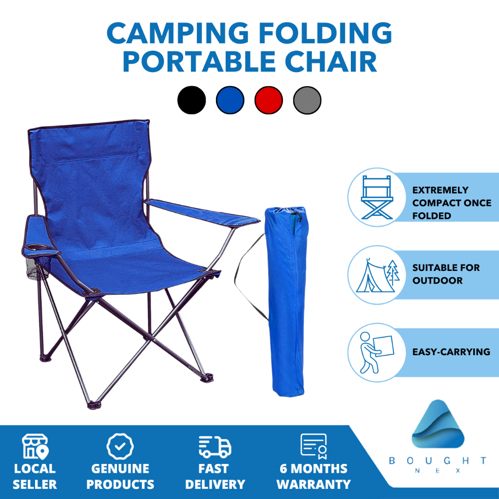 Camping Folding Portable Chair - Lightweight Foldable Field Seat ...