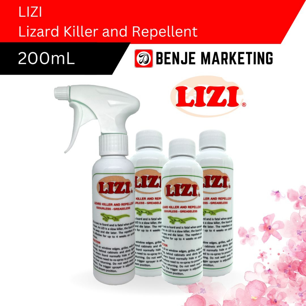 Benje's Lizi lizard repellent and killer 200ml (twin bundle) | Shopee ...