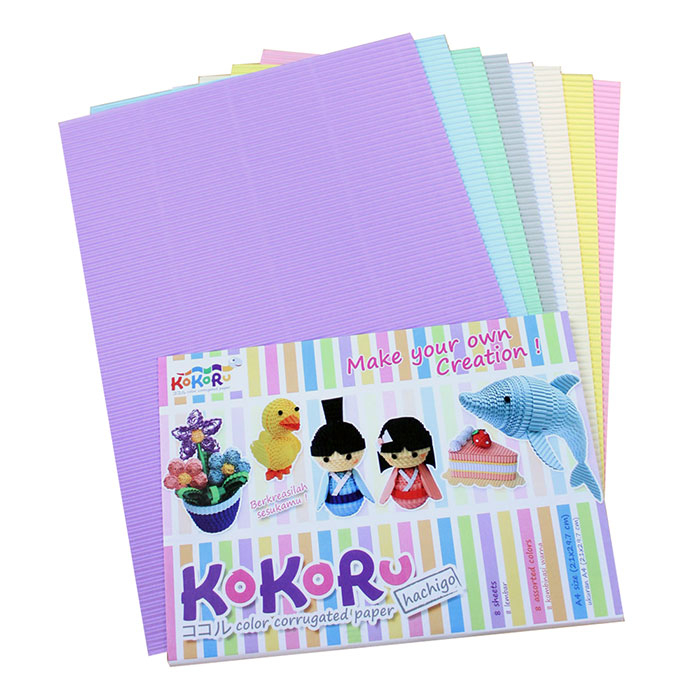 Kokoru Color Corrugated Paper Assorted Colour A4 Size | Shopee Singapore