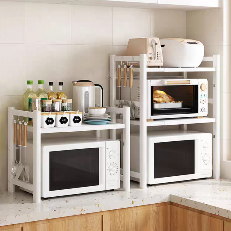 SG Stock Adjustable Microwave Rack Kitchen Shelf Oven Rack Organizer ...