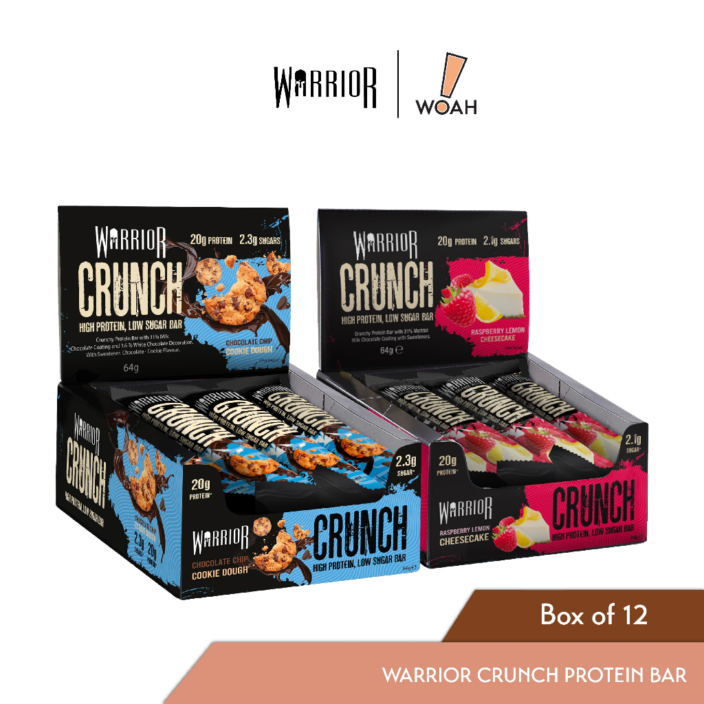 Warrior Crunch Protein Bar (Box of 12) | Shopee Singapore