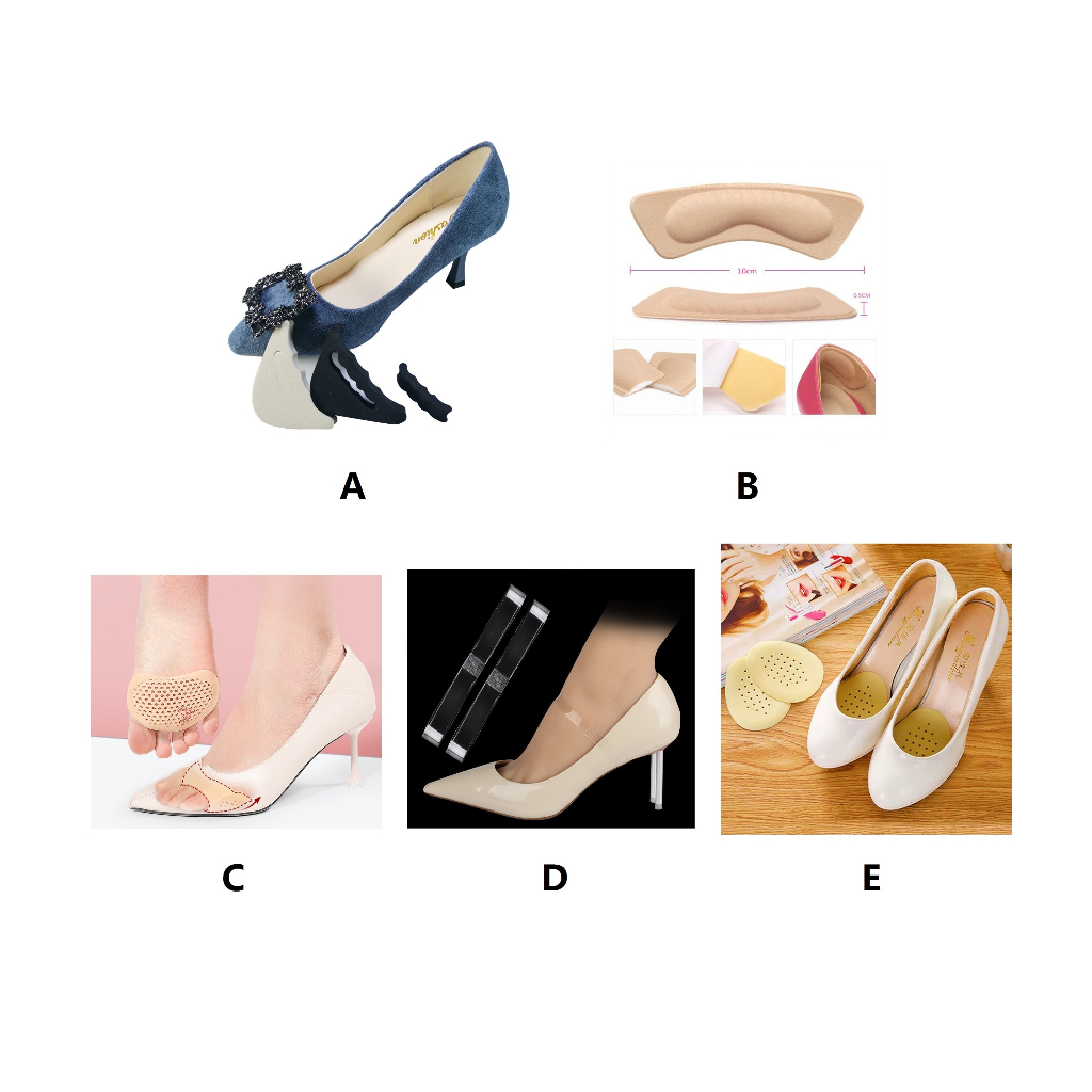 Soft Foam Insoles High Heel Shoes EVA Pad Cushion Forefoot Insert Toe ...