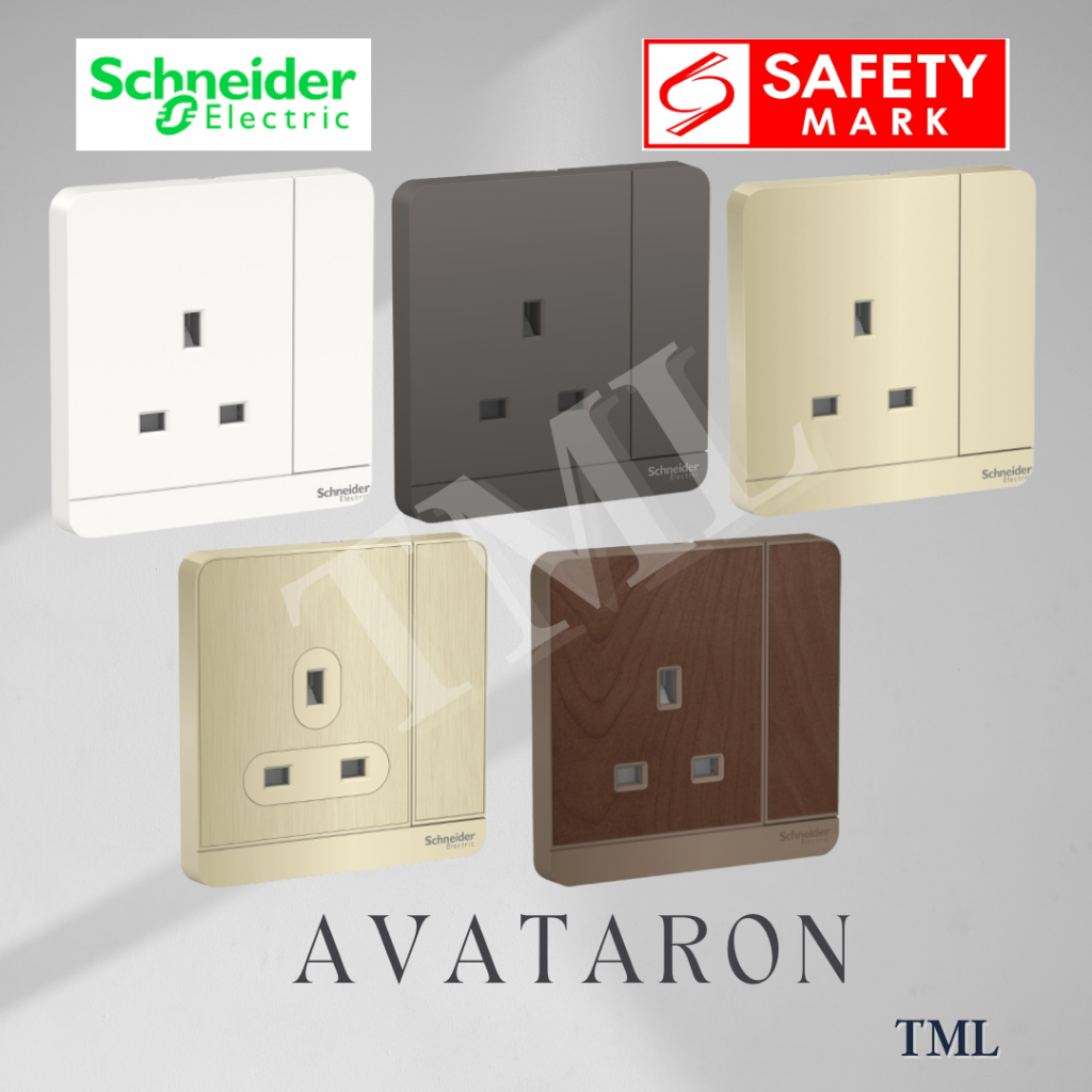 [SG Seller] Schneider AvatarON Single Socket 13A Wall Plug White Dark ...