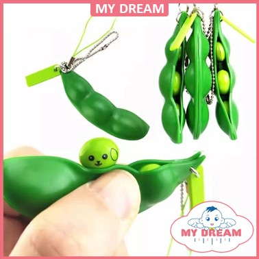 Decompression Edamame Toy Pop It Fidget Squishy Squeeze Peas Beans ...