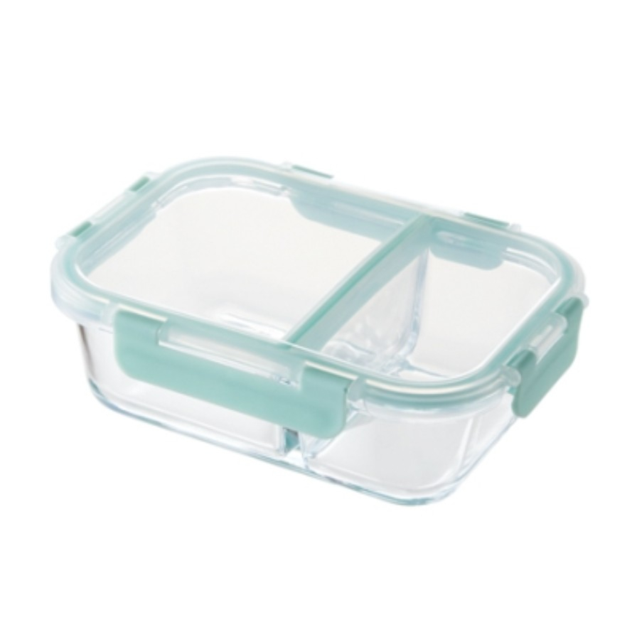 LocknLock Glass Food Container 2 Compartments Rectangular 860ml ...