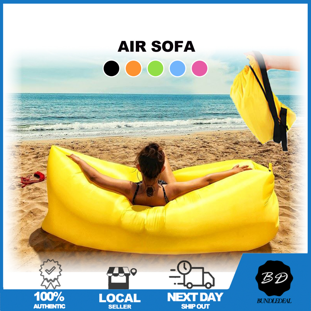 🚀[SG] Air Sofa/ Inflatable Beach Bed/ Foldable Beach Bed/ Portable ...