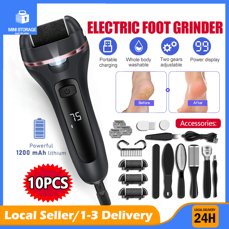 Foot Grinder Electric Callus Remover Rechargeable Foot File Hard Skin ...