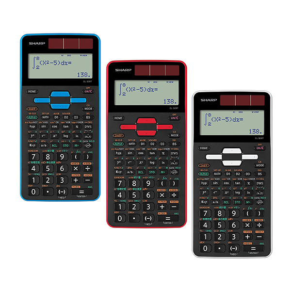 Sharp Scientific Calculator Pythagoras Standard Model White EL-509T-WX ...