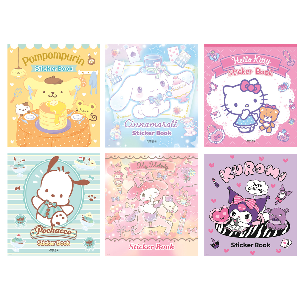 SANRIO Sticker Mini Book _ Pompompurin, Hello Kitty, Kuromi ...