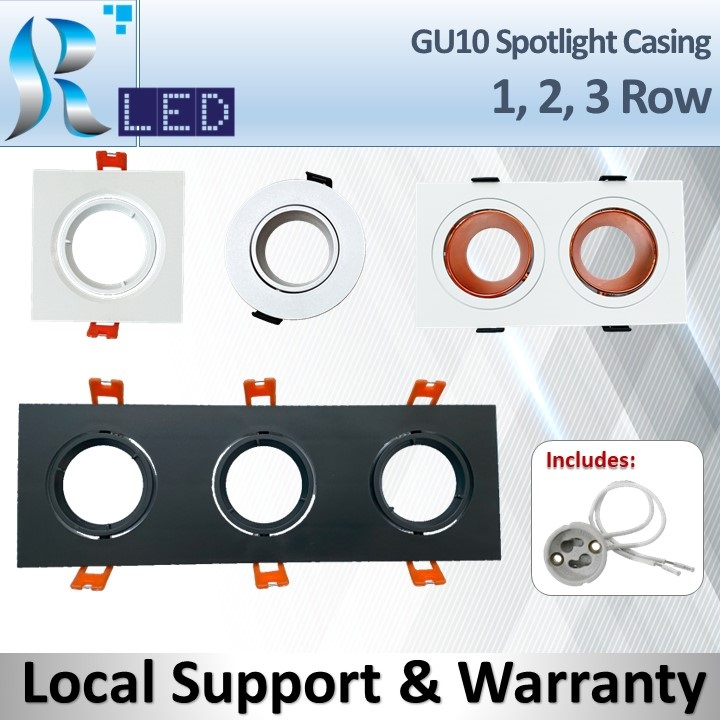 GU10 Spotlight Casing - Single Double Triple (1 ~ 3 Row) | Shopee Singapore