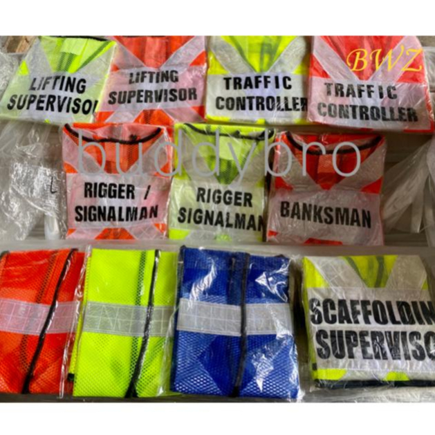 Safety Vest with wordings red green blue word customised | Shopee Singapore