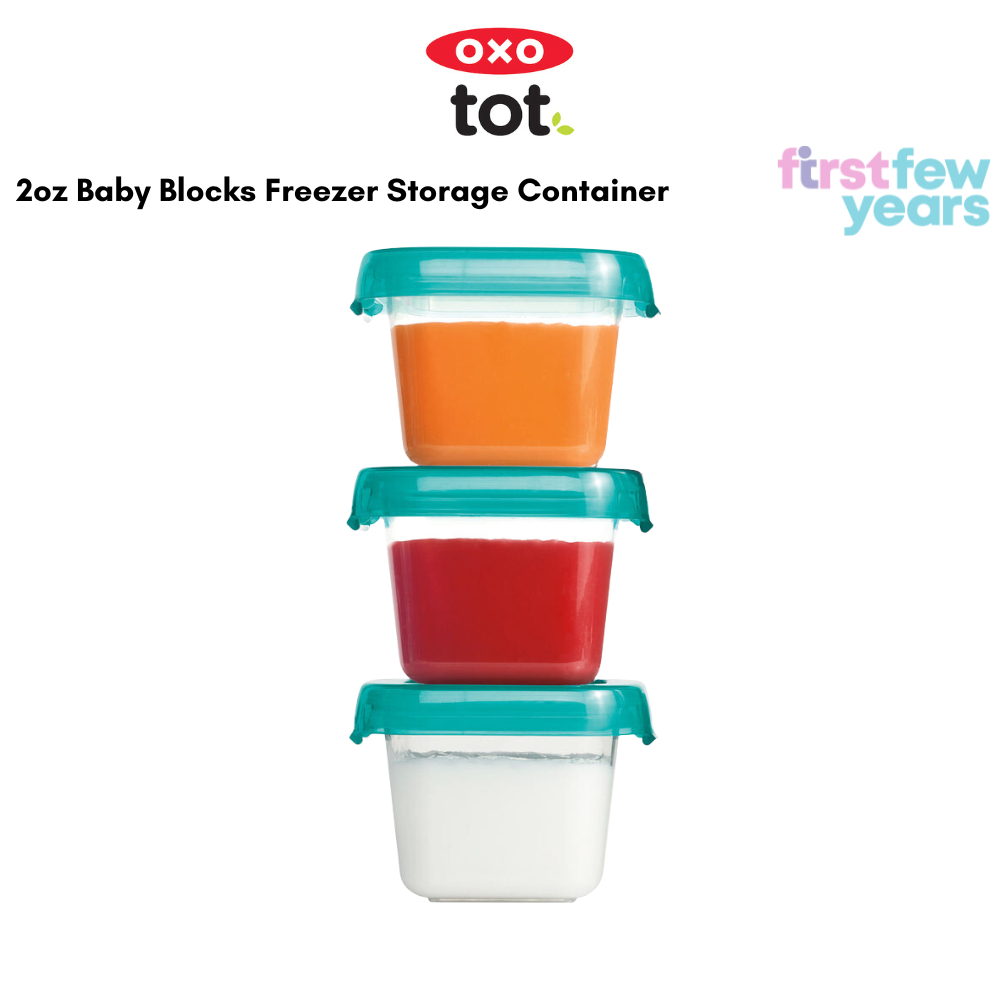 Oxo Tot 2oz Baby Blocks Food Freezer Storage Containers 3Pc | Shopee ...