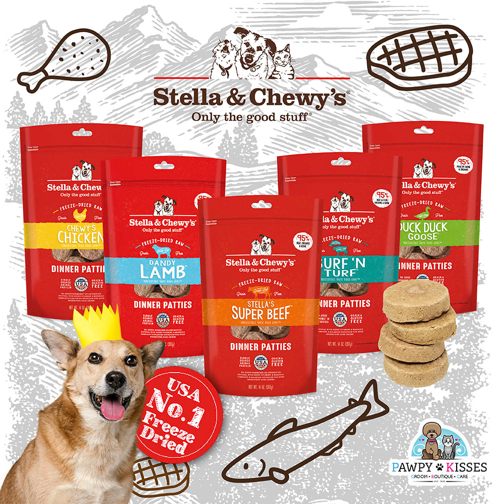 Stella & Chewy's Dinner Patties Raw Freeze Dried Dog Food 25oz | Pawpy ...