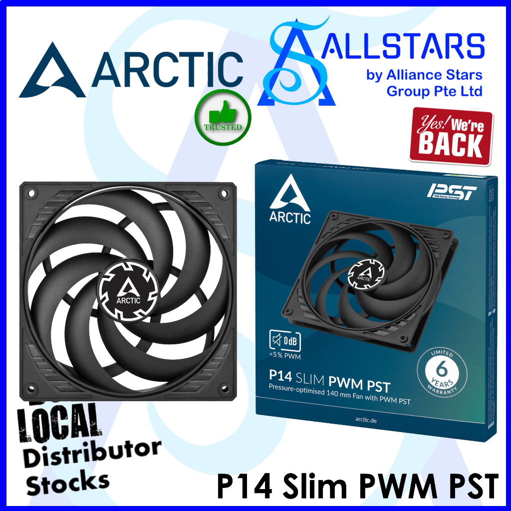 (ALLSTARS : We are Back) ARCTIC P14 Slim PWM PST 140mm Pressure ...