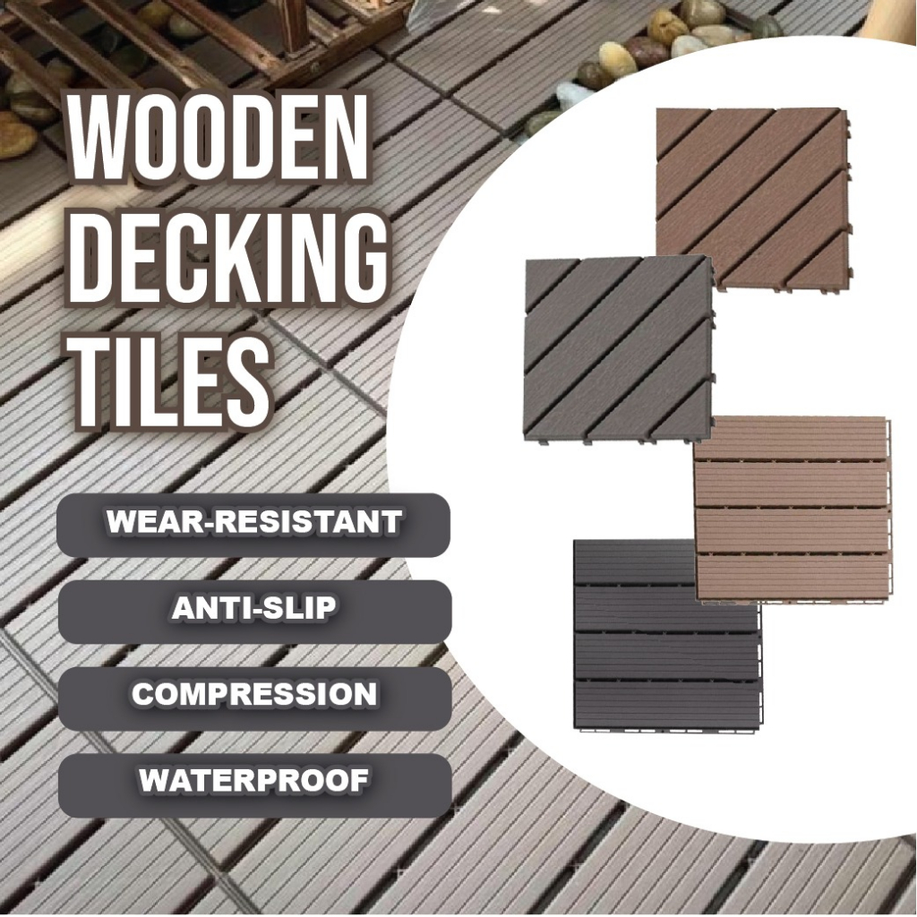 NEW DECKING TILE Wooden Decking Tile Artificial Grass Stone Decking ...