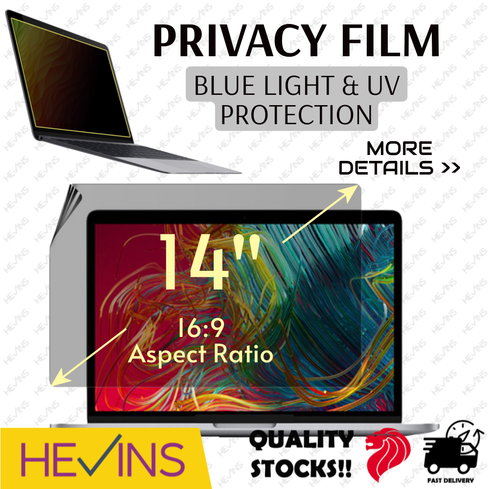 Laptop Privacy Filter Film Blue Light Filter UV Protection | Shopee ...