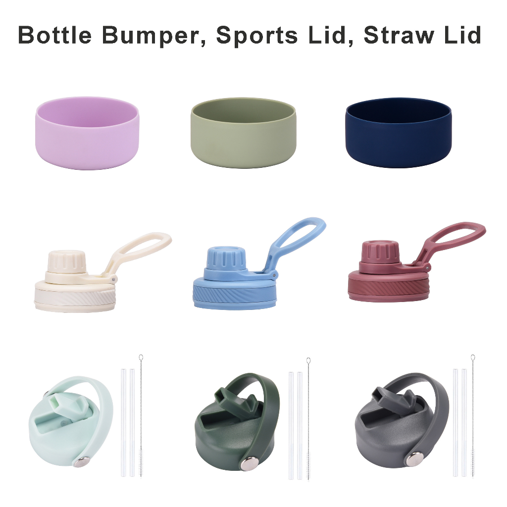 Straw Lids, Sports Lids, Bottle Bumpers for 650ml, 1000ml Bottle ...