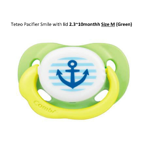 Combi Teteo Pacifier smile with lid Size M (Green) | Shopee Singapore