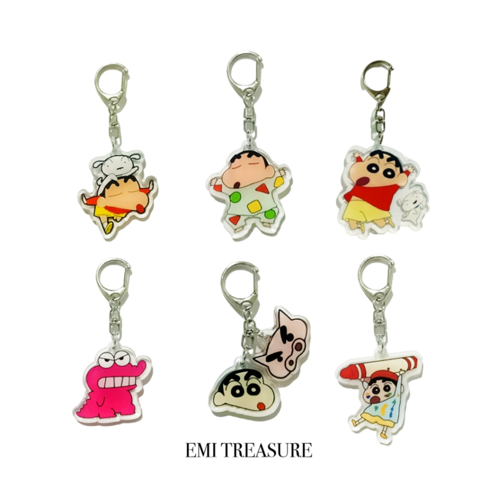 Crayon Shin-chan Double-sided Transparent Keychains Gifts | Shopee ...