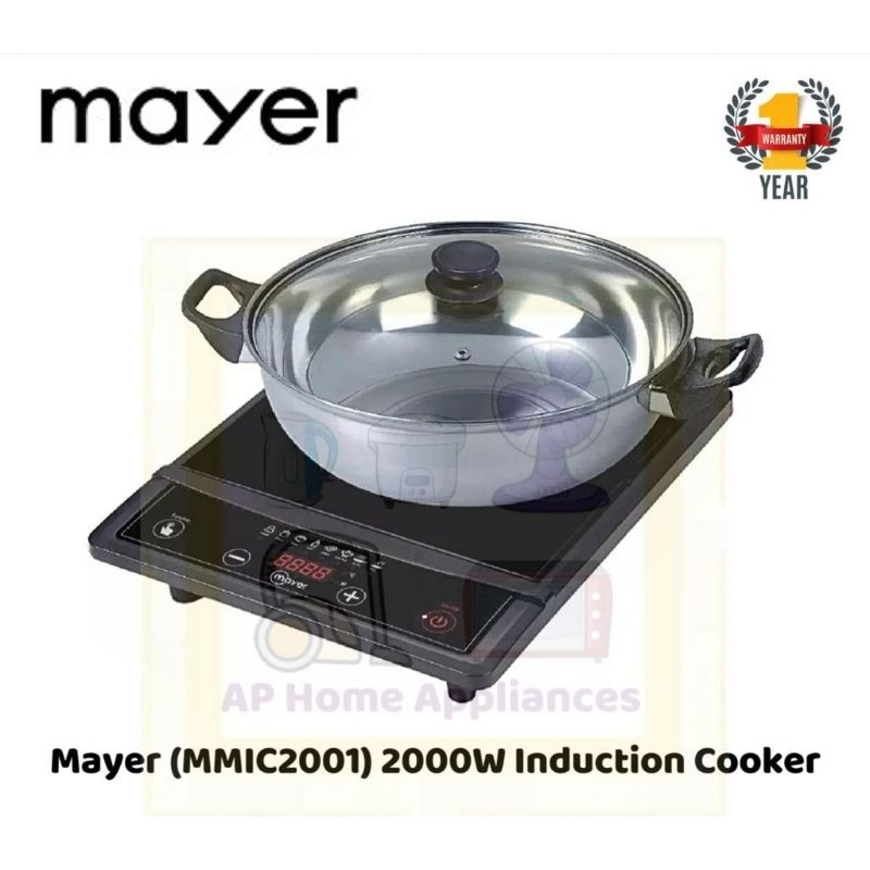 Mayer (2000W) Induction Cooker MMIC2001 (Free Induction Pot) | Shopee ...