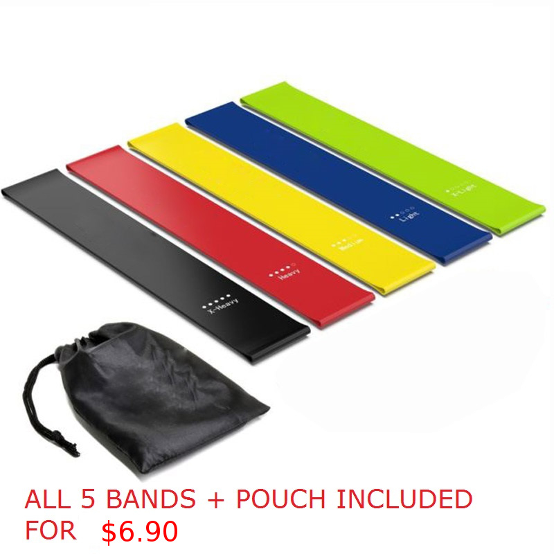 Resistance band Mini Loop Yoga Pilates Looped Resistance Band Mini Band ...