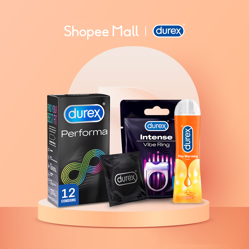 Durex Steamy Bundle – Performa Condoms 12s + Play Warming Lube 100ml + Intense Vibe Ring (Extra ...